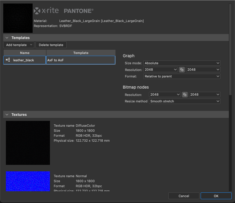 AxF (Appearance eXchange Format) | Substance 3D Designer