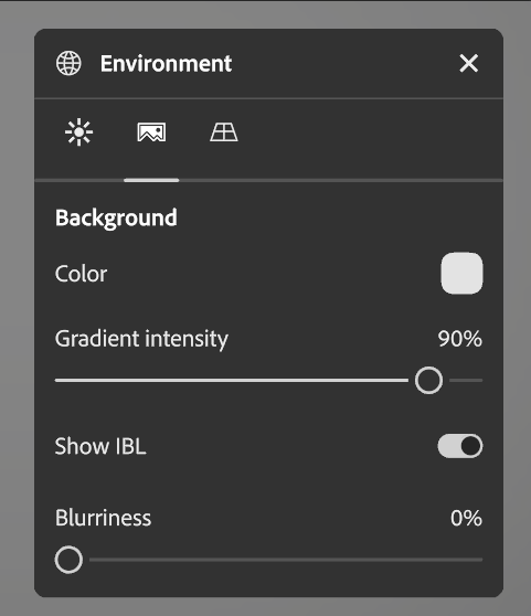 The Environment panel