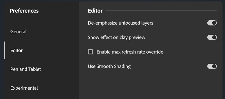 Preferences | Substance 3D Modeler