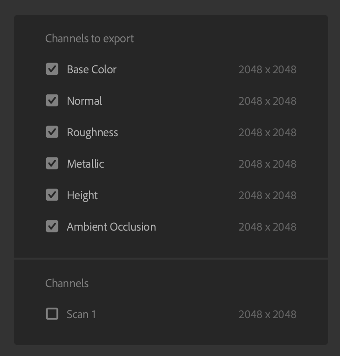 Export Window | Substance 3D Sampler