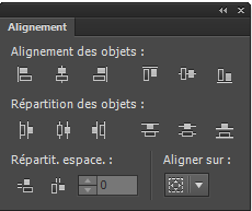 Utilisation du panneau Alignement pour organiser les objets dans Adobe Muse