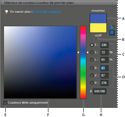 Sélecteur de couleurs Adobe