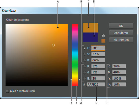 Adobe Illustrator * Kleuren selecteren