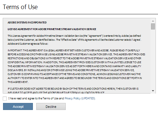 Logging in to the service