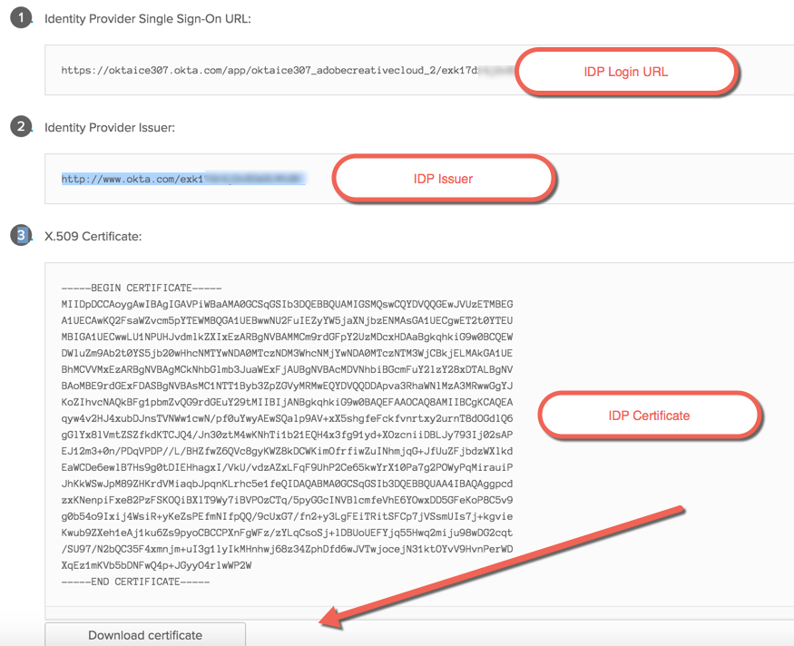 Configure Okta for use with Adobe SSO